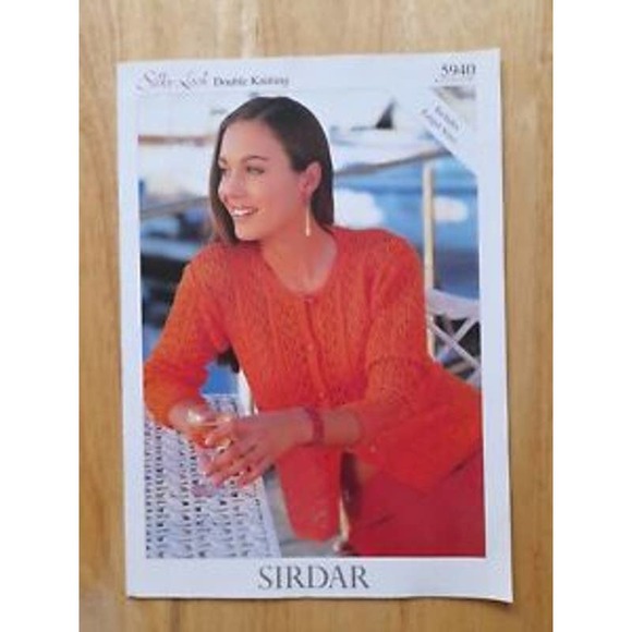 Sirdar | Art | New Sirdar 594 Silky Look Larger Sizes Lacy Cardigan ...